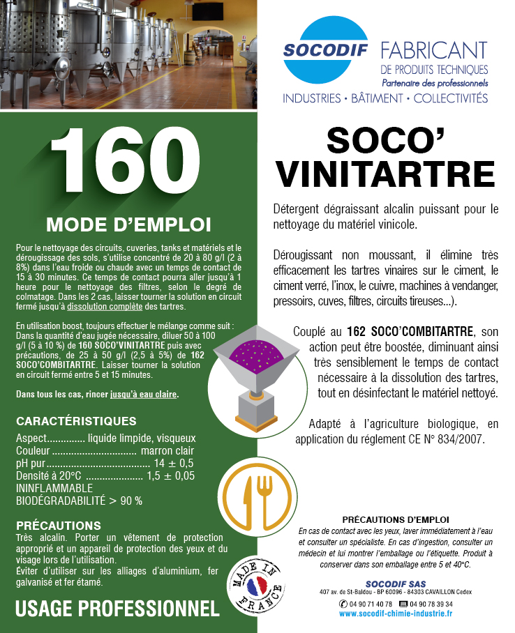 160 – SOCO’VINITARTRE – Socodif
