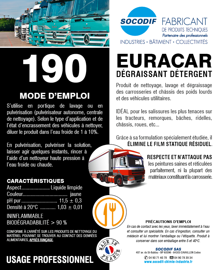 Socodif – Fabricant de produit techniques