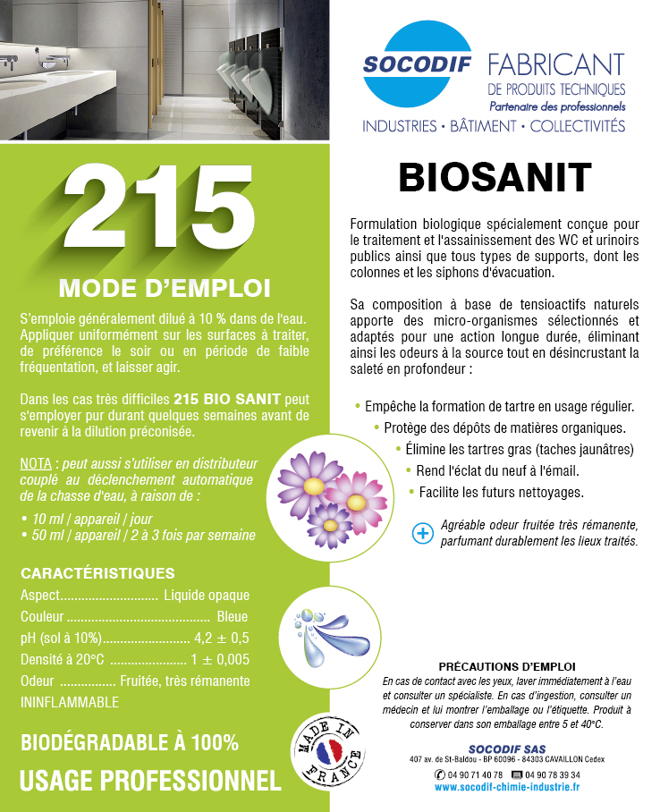 215 – BIO SANIT – Socodif